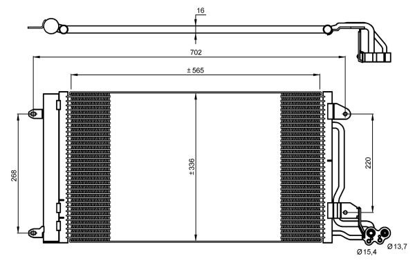 Kondensaattori, ilmastointilaite - AUDI, SEAT, SKODA, VW - OE 6C0816411 ...