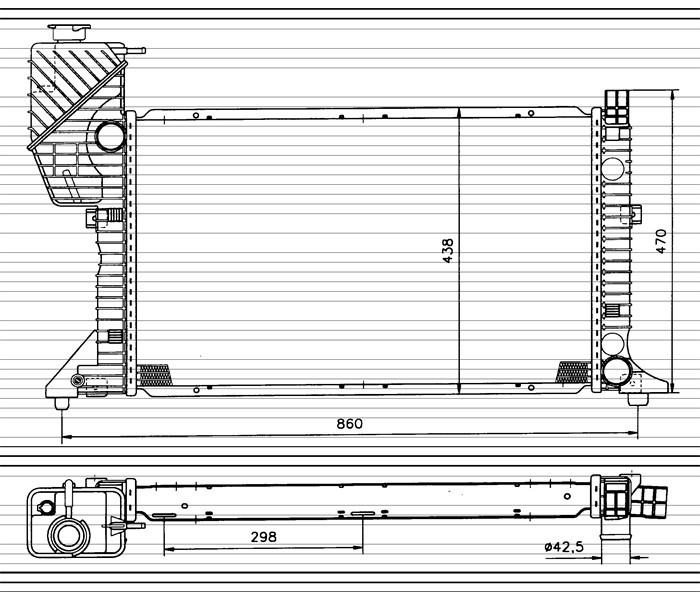Jäähdytin, moottorinjäähdytys - MERCEDES-BENZ - OE 9015002400 ...